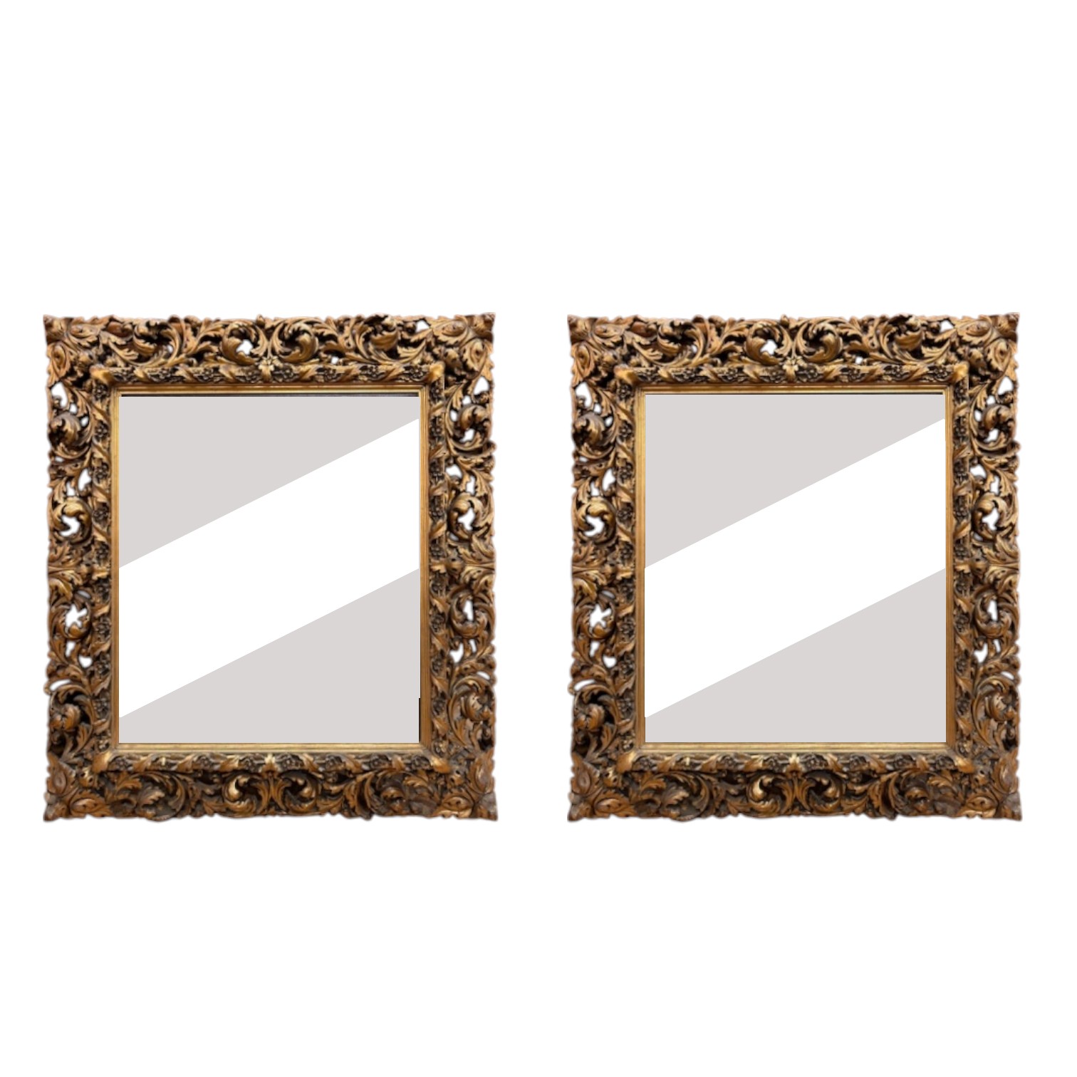 Pair of Italian Frames with New Mirrors - Foxglove Antiques Collective