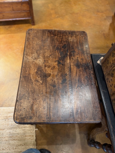 19th C French Walnut Table with Drawers - Foxglove Antiques Collective