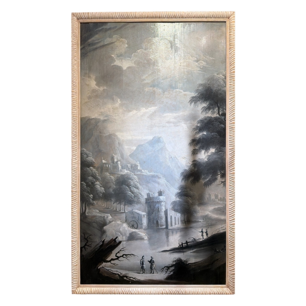 18th C Oil Painting on Board - Foxglove Antiques Collective